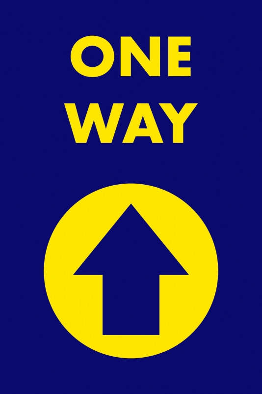 194 One Way Up Arrow Floor Mat - 3' x 5' - 194SAU35BU | NoTrax
