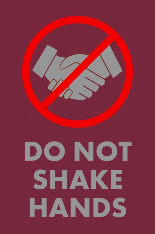 Do Not Shake Hands Floor Mat with Symbol 194NS | NoTrax
