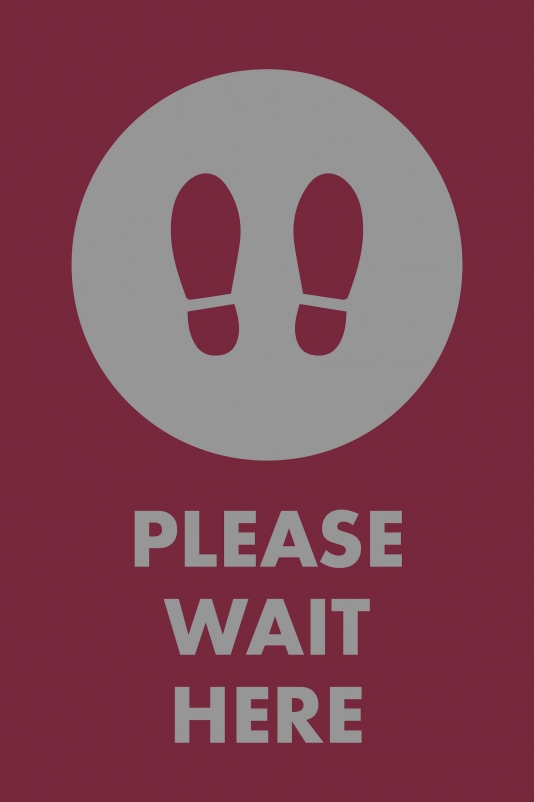 Please Wait Here Floor Mat with Symbol 194WH | NoTrax